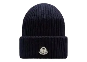 Moncler X Palm Angels Wool Beanie - Navy Blue