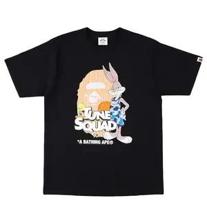A BATHING APE X Space Jam Ape Head Tee Shirt - Black