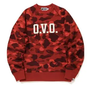 A BATHING APE X Ovo Camo Crewneck Sweatshirt