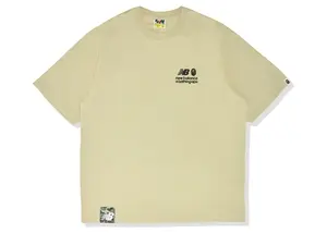A BATHING APE X New Balance Ape Head Relaxed Fit Tee Shirt - Beige