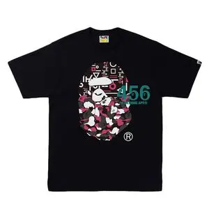 A BATHING APE X Squid Game Ape Head Tee Shirt - Black