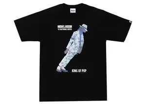 A BATHING APE X Michael Jackson Tee Shirt - Black