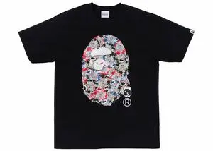 A BATHING APE X Tamagotchi Ape Head Tee Shirt - Black
