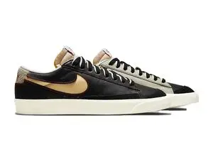 Nike Blazer Low 77 Removable Swoosh - Black/natural/red