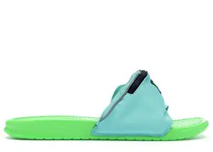 Nike Benassi Jdi Fanny Pack Slides - Aurora/obsidian/green Strike