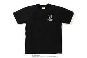 A BATHING APE X Pokemon Monotone Ape Head Tee Shirt #1 - Black