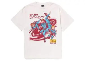 A BATHING APE X Saint Mxxxxxx Squadron Tee Shirt - Vintage White