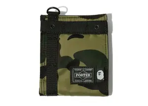 A BATHING APE X Porter 1st Camo #3 Wallet - Green