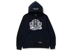 A BATHING APE X Neighborhood Relaxed Fit Pullover Hoodie - Navy Blue