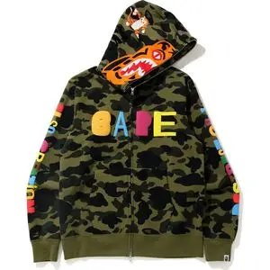 A BATHING APE X Readymade Tiger Shark Wide Full Zip Hood - Green