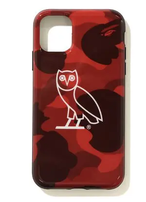 A BATHING APE X Ovo Camo Iphone 11 Pro Case - Red