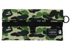 A BATHING APE X Porter Abc Camo Long Wallet - Green
