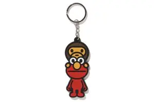 A BATHING APE X Sesame Street Silicon Keychain - Red