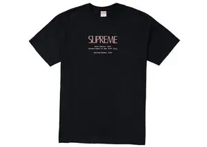 Supreme Anno Domini Tee Shirt - Black