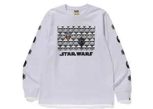 A BATHING APE X Star Wars First Order Long Sleeve Tee Shirt - White