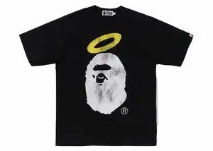 BAPE X Union Pigment Dyed Ape Head Tee Shirt - Black
