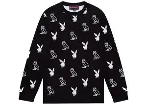OVO X Playboy Intarsia Sweater - Black