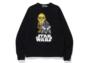A BATHING APE X Star Wars R2d2 & C3po Crewneck Sweatshirt