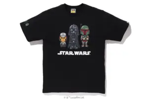 A BATHING APE X Star Wars Baby Milo Boba Fett Tee Shirt - Black