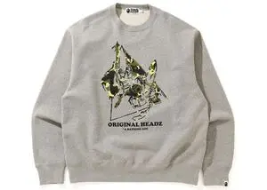 A BATHING APE X Unkle Pointman Logo Relaxed Crewneck Sweatshirt