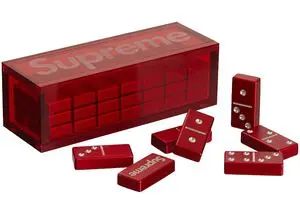 Supreme Aluminum Domino Set - Red