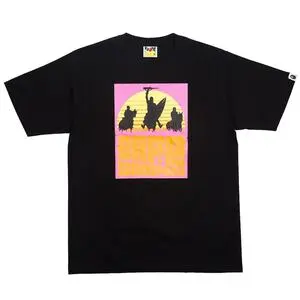 A BATHING APE X Undefeated Rising Sun Tee Shirt - Black