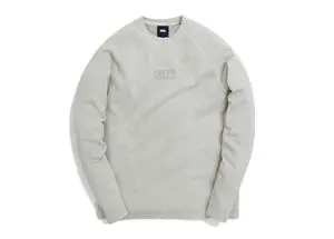 Kith Johnson Crystal Wash Baby Terry Long Sleeve Tee Shirt Oyster Mushroom