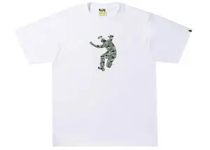 A BATHING APE X Union 30th Anniversary Tee Shirt - White/camo
