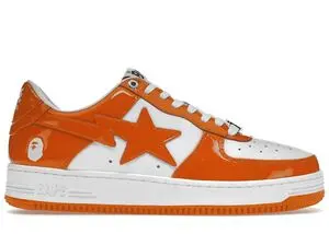 BAPE A Bathing Ape Bape Sta Low Sneakers Orange/white