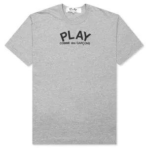 Play Comme Des Garcon Small Text T-shirt - Grey