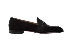 CHRISTIAN LOUBOUTIN Nit Night Flat Loafer - Black/silver