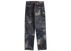 Patchwork Denim Pants