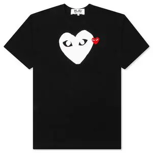 Play Comme Des Garcon Heart Emblem T-shirt - Black