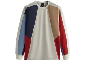 Kith Long Sleeve Panelled Otto Tee Shirt - Sandrift