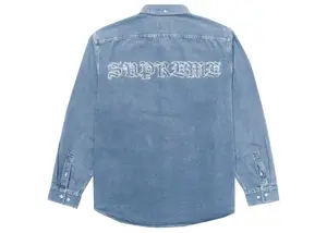 Supreme Appliqué Denim Shirt - Blue