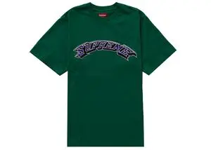 Supreme Appliqué Arc Short Sleeve Top - Green