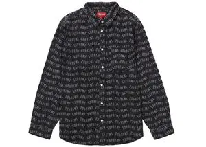 Supreme Arc Jacquard Denim Shirt - Black
