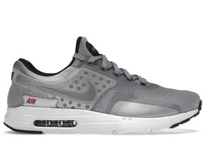 Nike Air Max Zero Sneakers - Metallic Silver/university Redone-colorblackone-colormetallic Silver