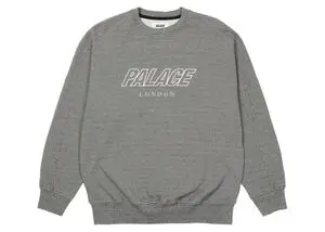 PALACE Gaufre Drop Shoulder Crew - Black