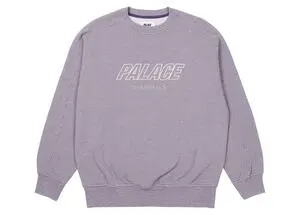 PALACE Gaufre Drop Shoulder Crew - Purple
