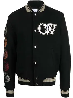 Off-White Logo Appliqué Bomber Jacket