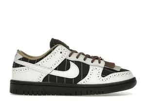 Nike Dunk Low Lx Brogue Pinstripe Sneakers - Black/summit Whiteone-colorblackone-colorsummit Whiteone-colorcacao Wow