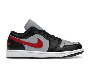JORDAN 1 Low Sneakers - Wolf Grey/gym Red/black