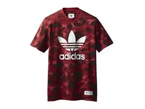 BAPE X Adidas Adicolor Tee Shirt Raw Red
