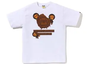 A BATHING APE Valentine Chocolate Baby Milo Tee Shirt - White