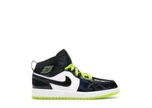 JORDAN Jordan 1 Mid High-Top Sneakers Black/cyber/white