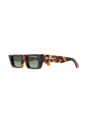 Off-White Marfa Rectangular Sunglasses - Brown/green/white (oeri010y21pla0016055)
