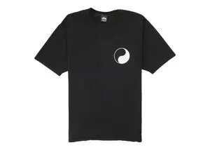 StÜssy X Our Legacy Work Shop Yin Yang Pigment Dyed Tee Shirt - Black