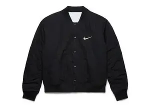 StÜssy X Nike Reversible Varsity Jacket - Black/sail