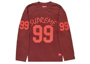 Supreme 99 Long Sleeve Football Top - Maroon